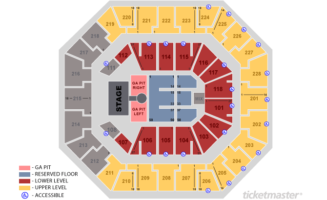 Colonial Center Seating Chart