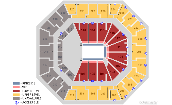 Colonial Center Seating Chart