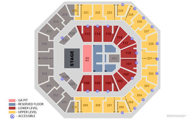 Colonial Center Seating Chart